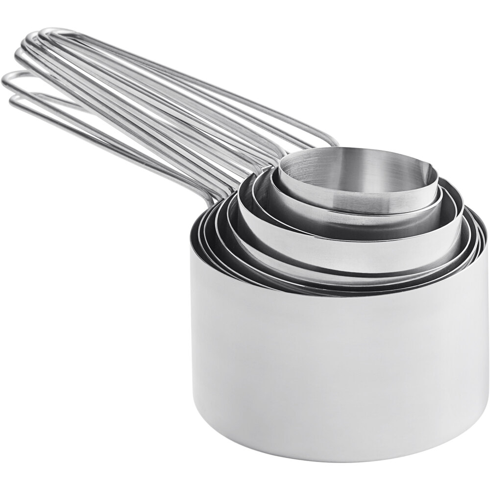 American Metalcraft 9-Piece Stainless Steel Measuring Cup Set with Wire ...