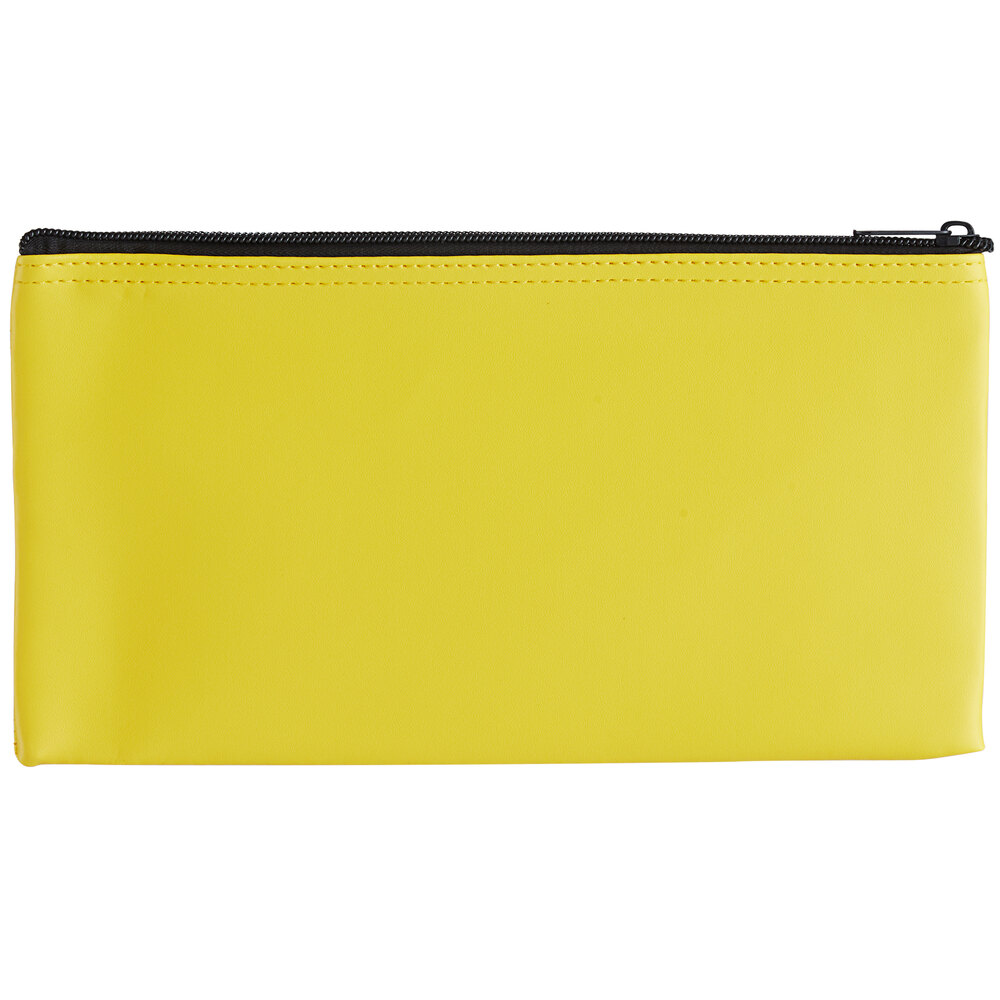 Controltek USA 530859 10 1/2" x 5 1/2" Yellow Vinyl Zippered Bank ...