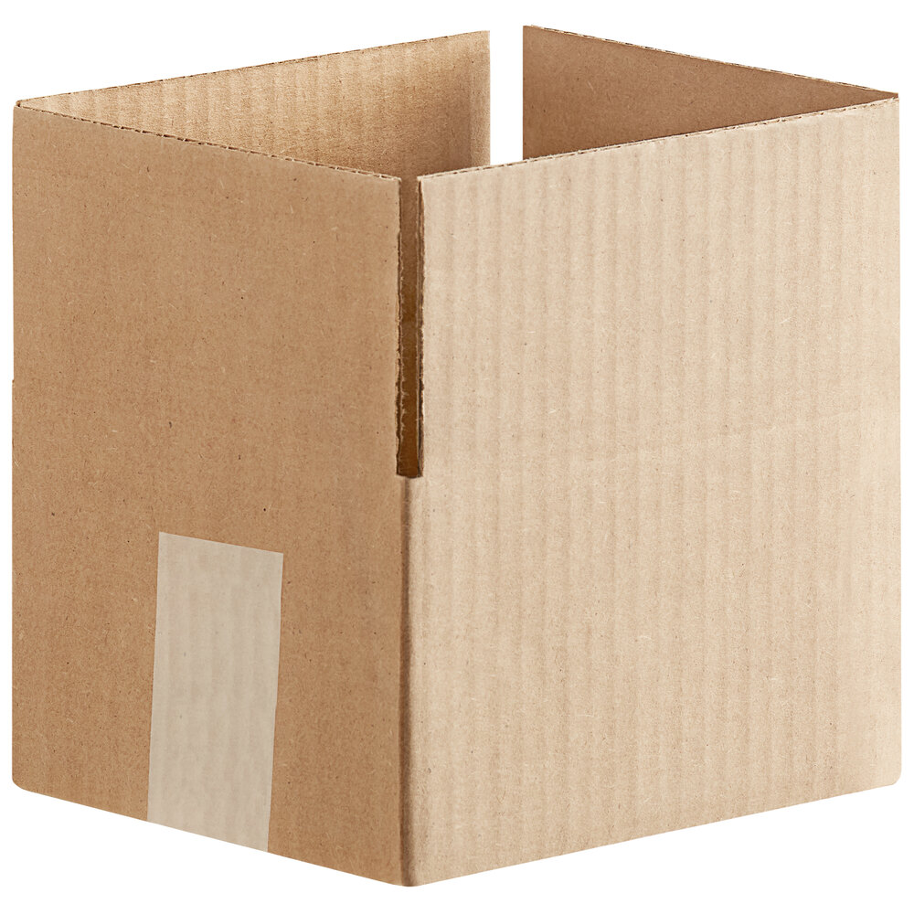 Lavex 8" x 4" x 4" Kraft Corrugated RSC Shipping Box - 25/Case