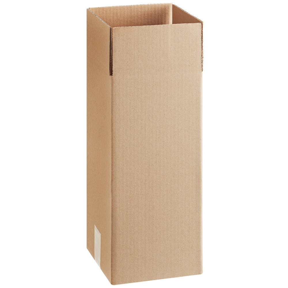 Lavex 8" x 8" x 18" Kraft Corrugated RSC Shipping Box - 25/Case