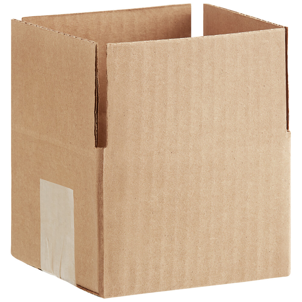 Lavex 5" x 5" x 3" Kraft Corrugated RSC Shipping Box - 25/Case