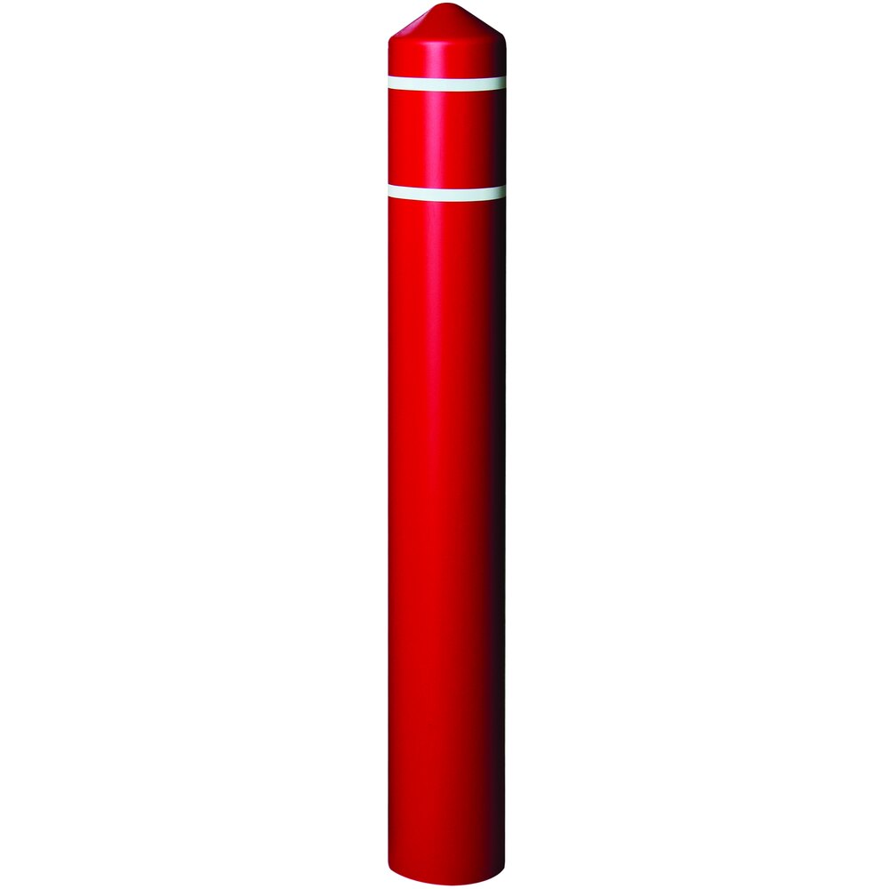 Eagle Manufacturing 1737RWS 8" x 57" Red Bollard Cover with White ...