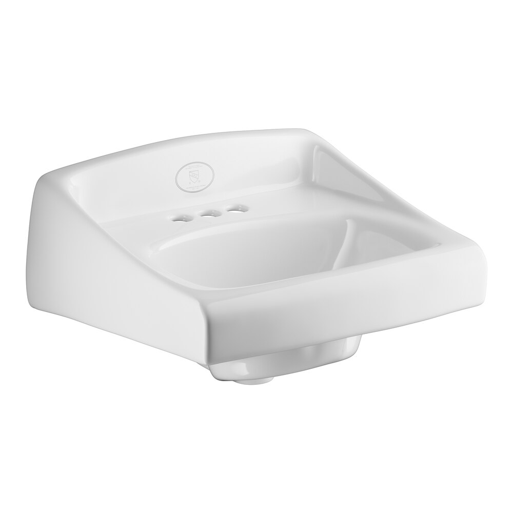 Sloan 3873003 Vitreous China Wall Mounted Backsplash Lavatory with 4 ...