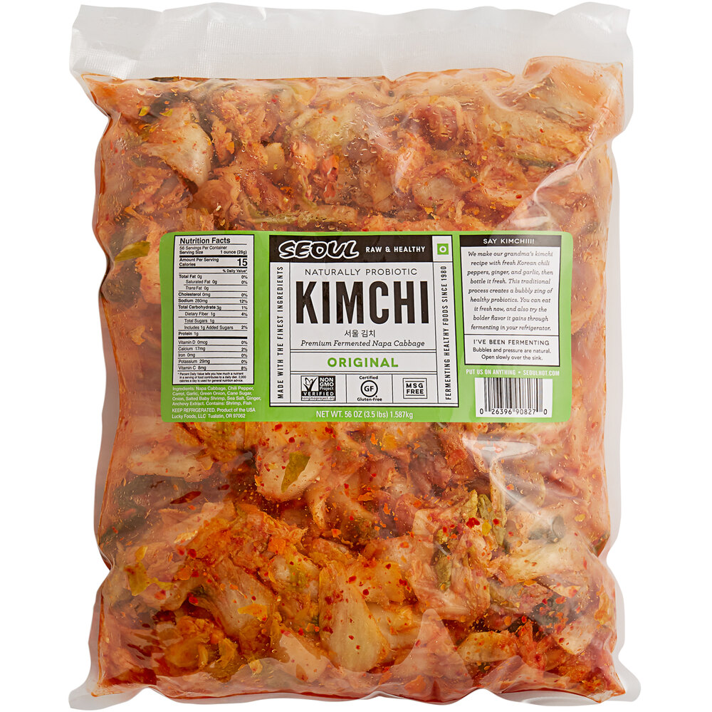 Lucky Foods Original Kimchi 3.5 lb. - 2/Case