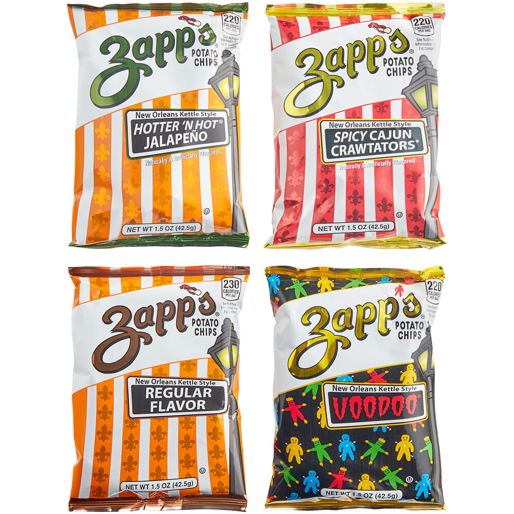Zapp's Potato Chips Variety Box 1.5 oz. - 25/Case