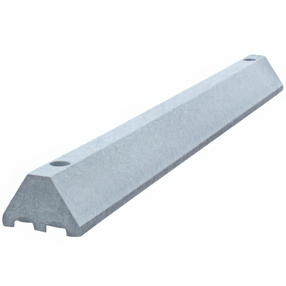 Plastics-R-Unique 4648PBGL Standard 4" x 6" x 4' Gray Parking Block ...