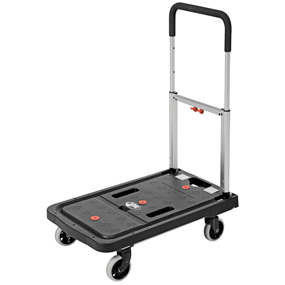 Vestil FF-FPT-1627 16 1/4" x 26 3/4" Fold Flat Plastic Cart - 300 lb ...