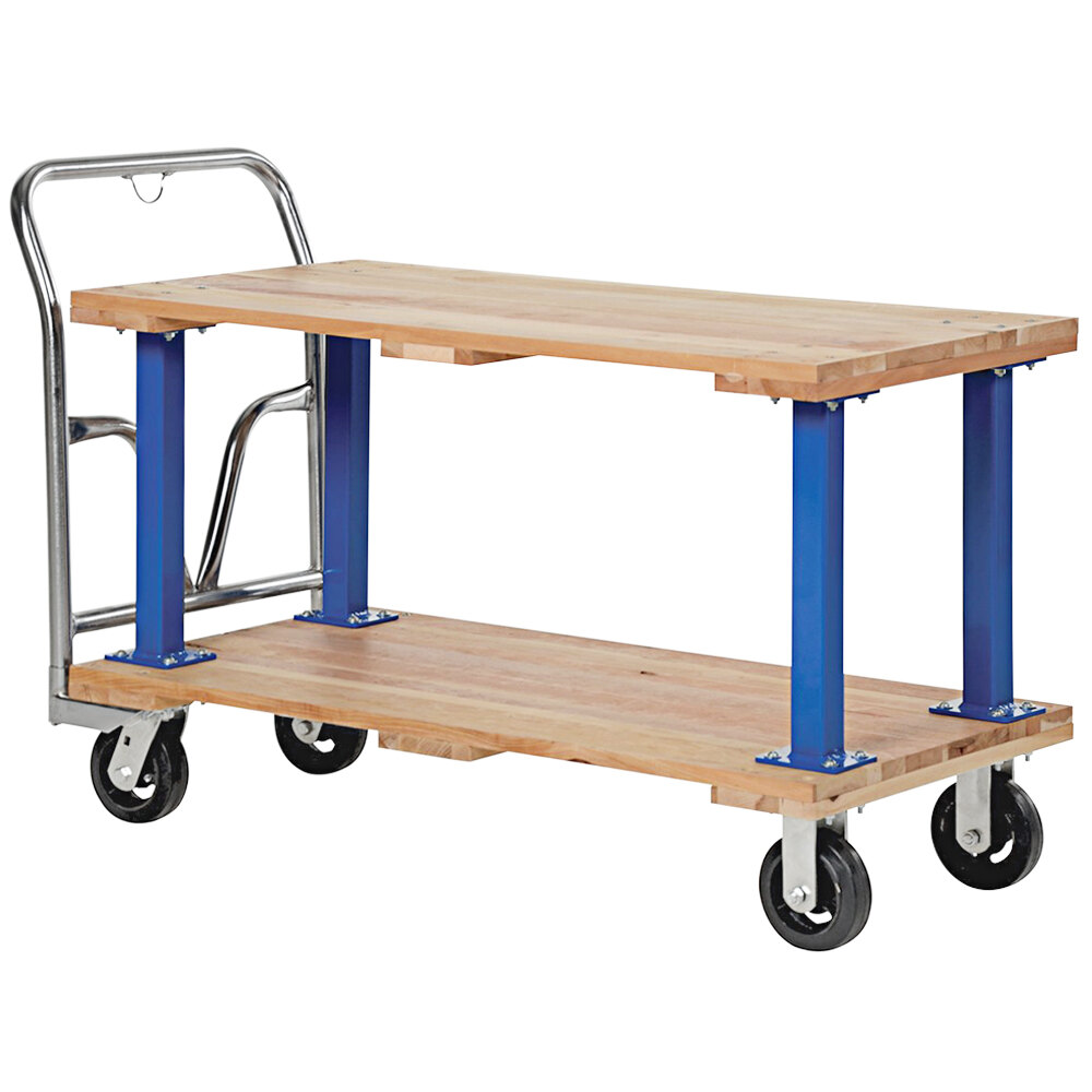 Vestil VHPT/D-2448 24" x 48" Hardwood Double Decker Platform Truck ...