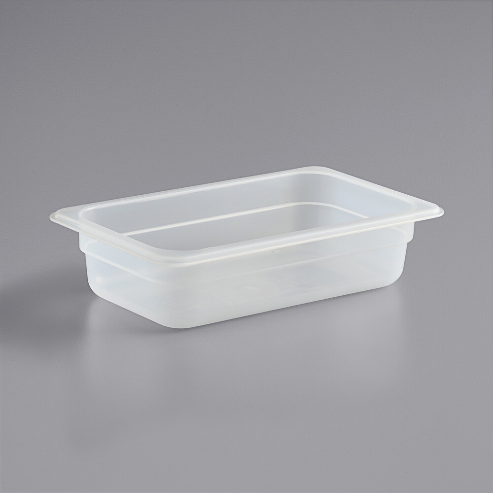 Vigor 1/4 Size 2 1/2" Deep Translucent Polypropylene Food Pan