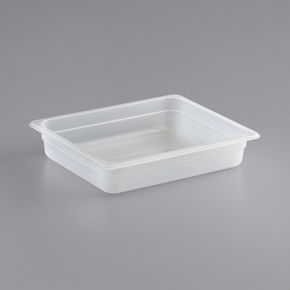 Vigor 1/2 Size 2 1/2" Deep Translucent Polypropylene Food Pan