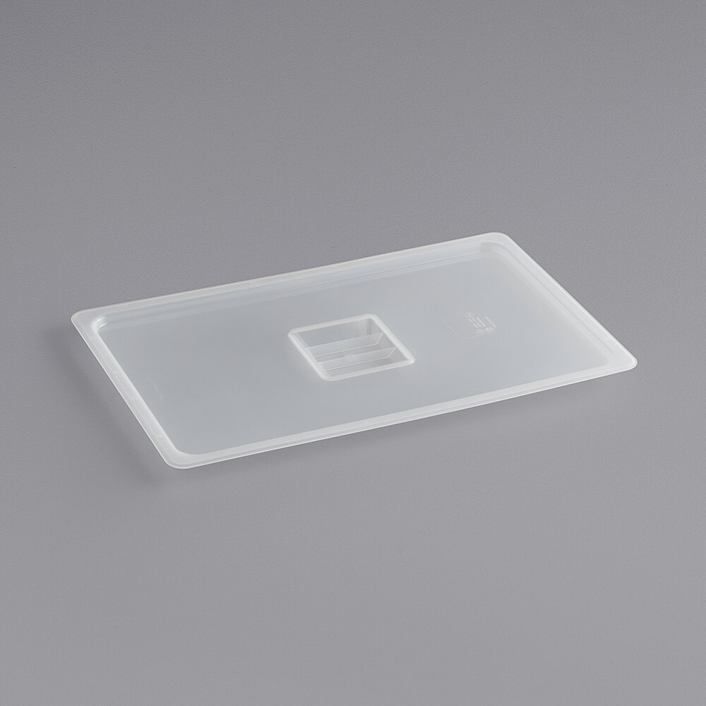 Vigor Full Size Translucent Polypropylene Handled Lid