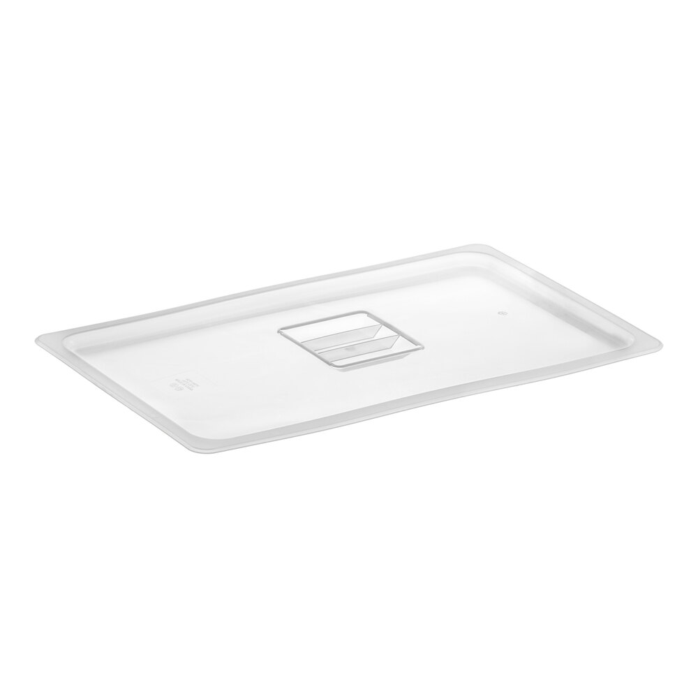 Vigor Full Size Translucent Polypropylene Handled Lid