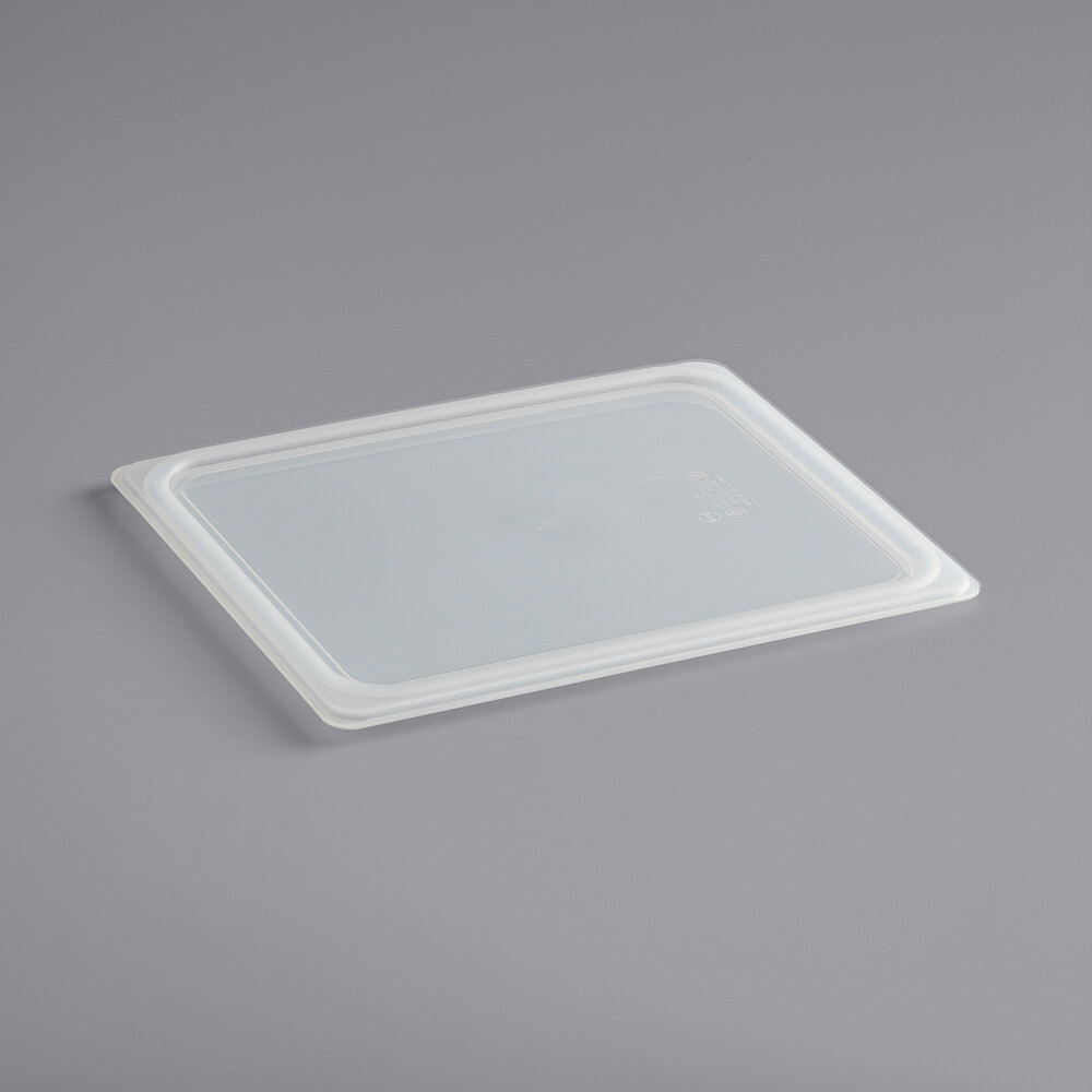 Vigor 1/2 Size Translucent Polypropylene Secure Sealing Lid