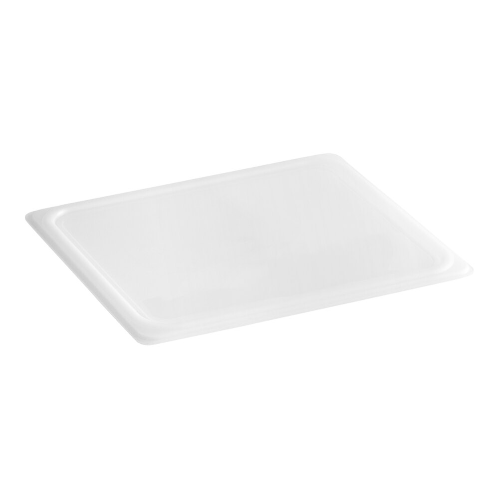 Vigor 1/2 Size Translucent Polypropylene Secure Sealing Lid