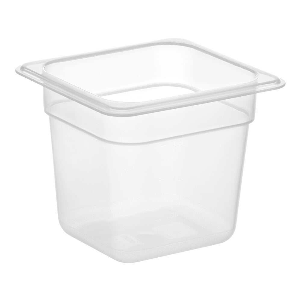 Vigor 1/6 Size 6" Deep Translucent Polypropylene Food Pan