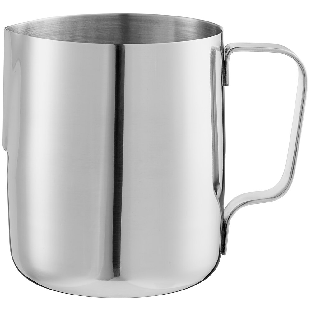 TableCraft 24 oz. Mirror-Finished Stainless Steel Frothing Pitcher 2024