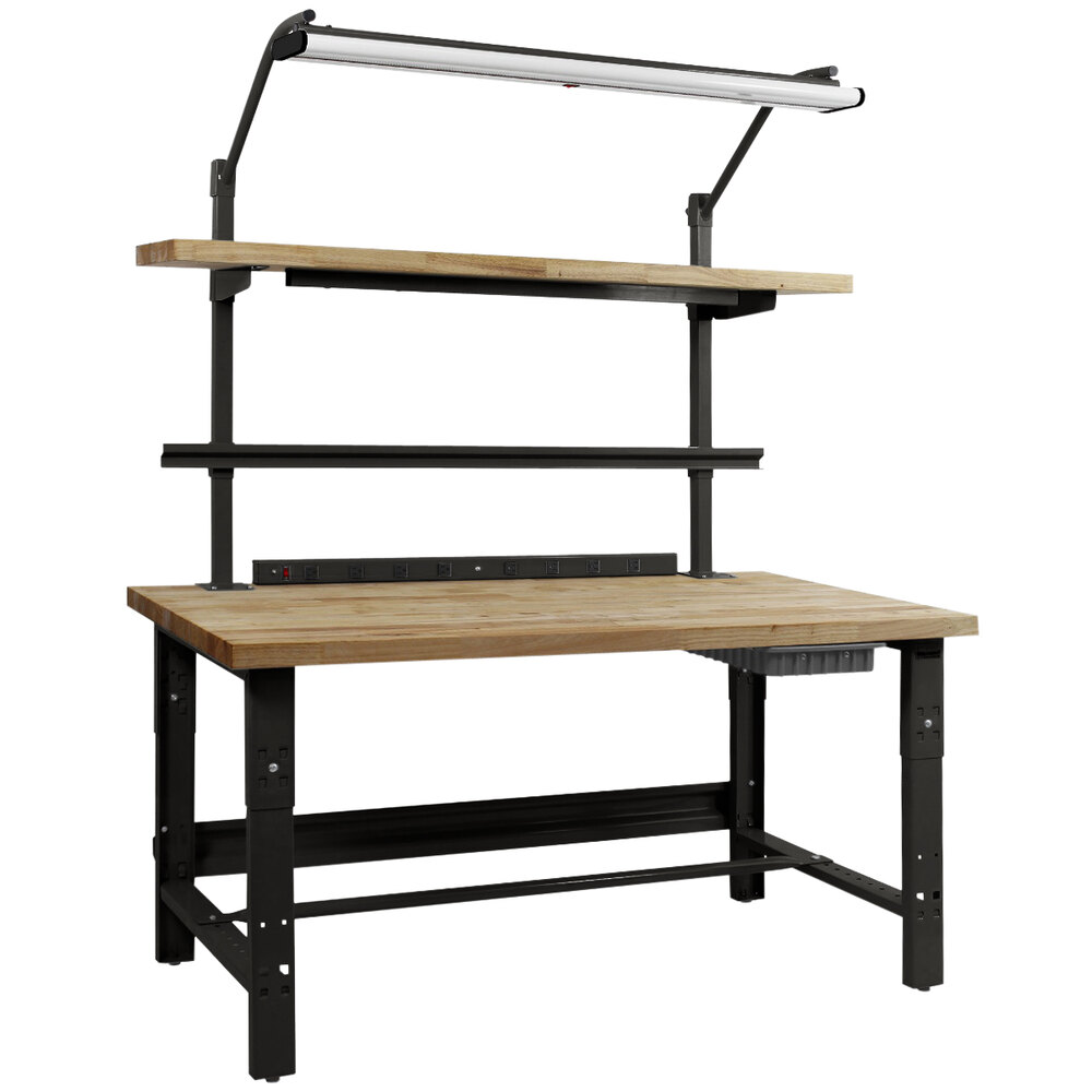 BenchPro Roosevelt Series 30" x 72" Maple Butcher Block Top Adjustable ...