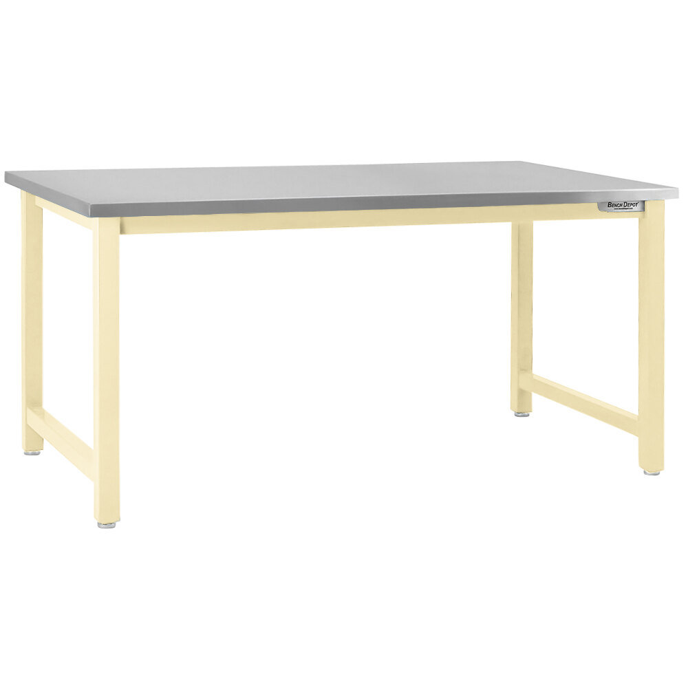 BenchPro Kennedy Series 30" x 48" Stainless Steel Top Adjustable ...