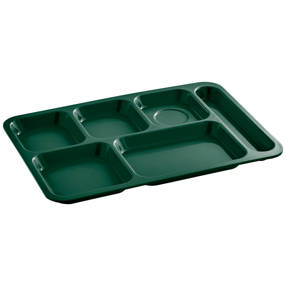 Choice 10" x 14" Right Handed Heavy-Duty Melamine NSF Forest Green 6 ...