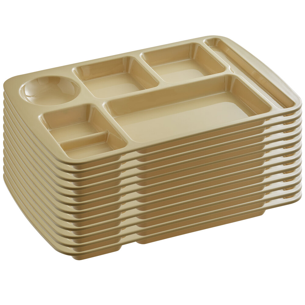 Choice 10 1/2" x 15 1/2" Right Handed Heavy-Duty Melamine NSF Tan 7 ...