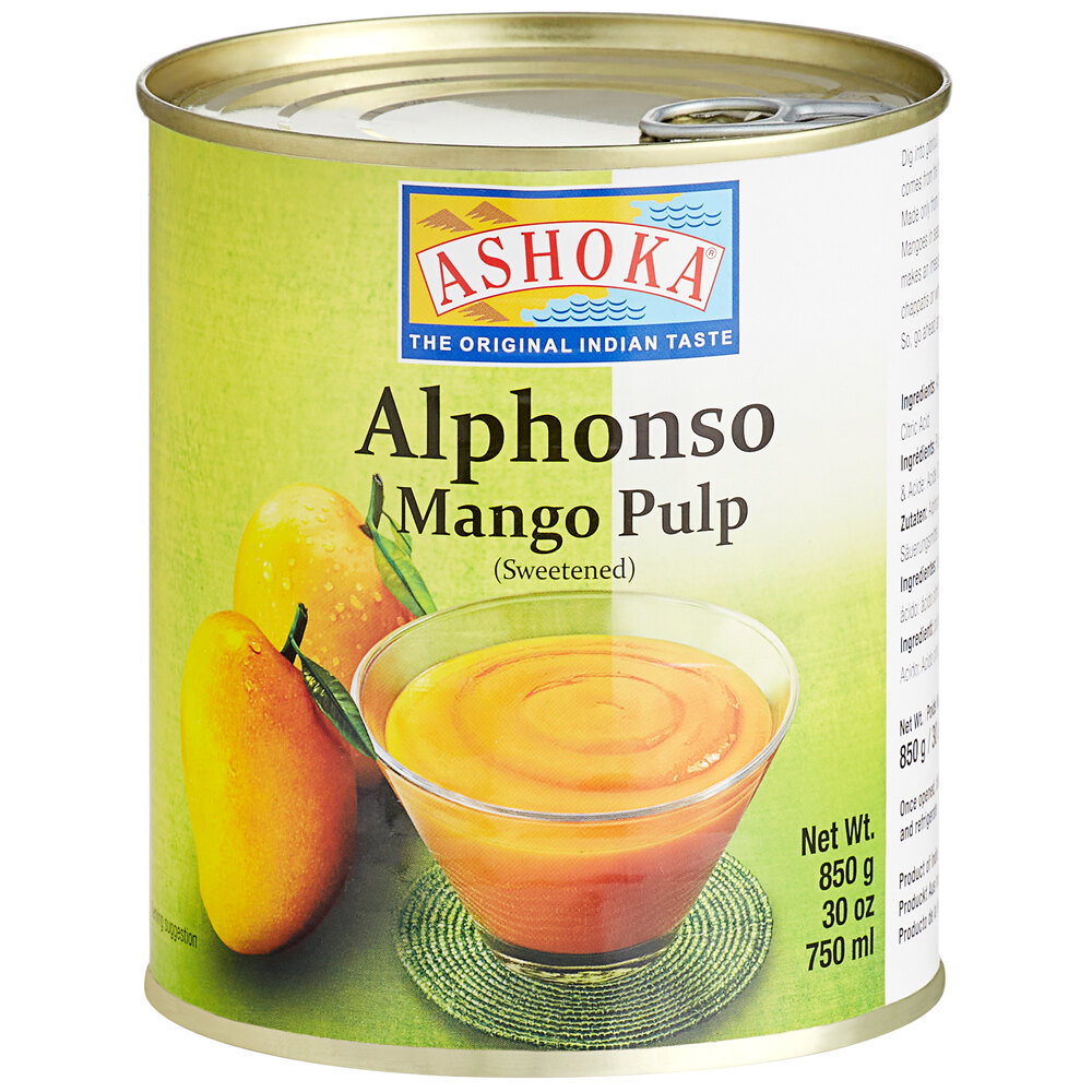 Ashoka Alphonso Mango Pulp 30 oz. - 6/Case