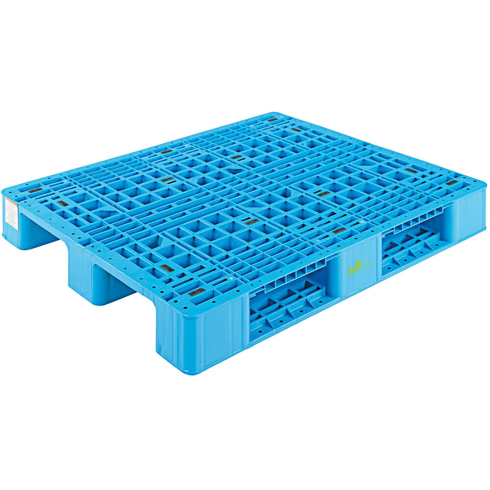 Vestil PLPR-4840-ST 39 1/4" x 47 1/8" x 6" Vented Top Stackable Plastic ...