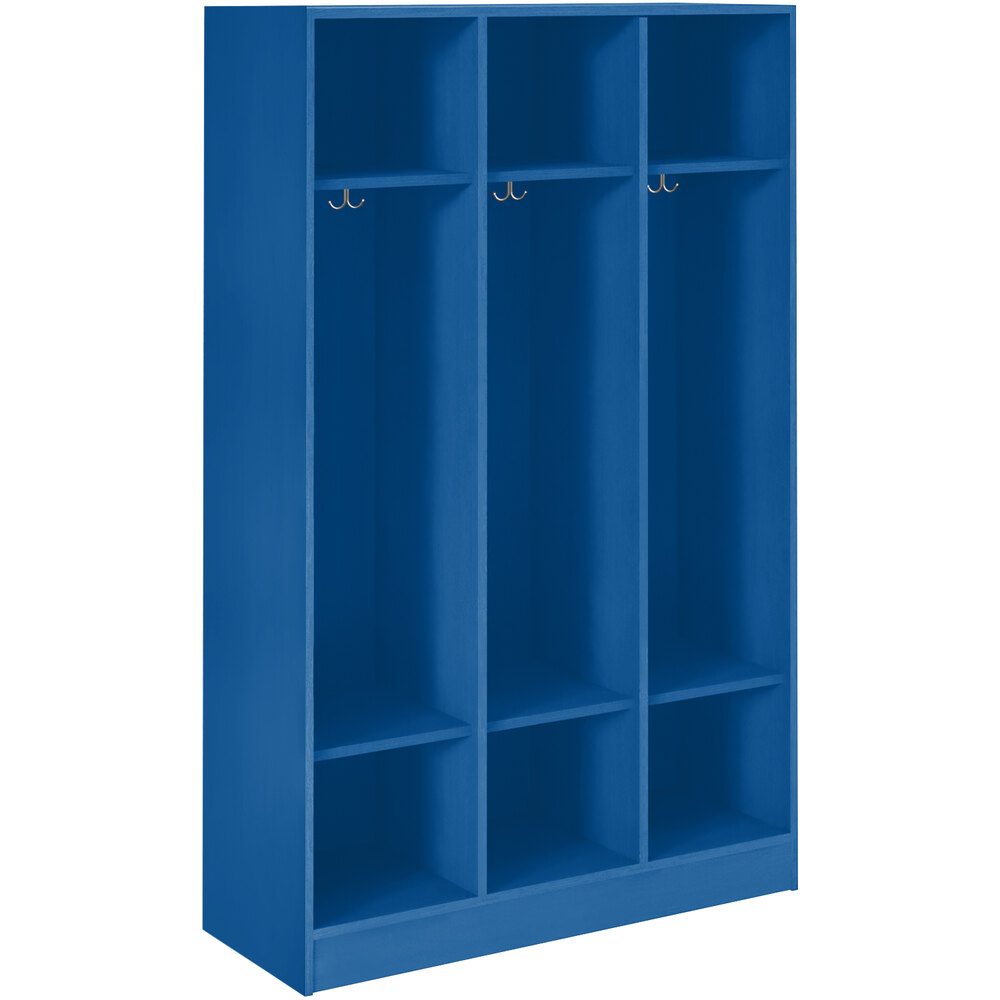 I.D. Systems 45" x 18" x 72" Royal Blue Triple Storage Locker with Two ...