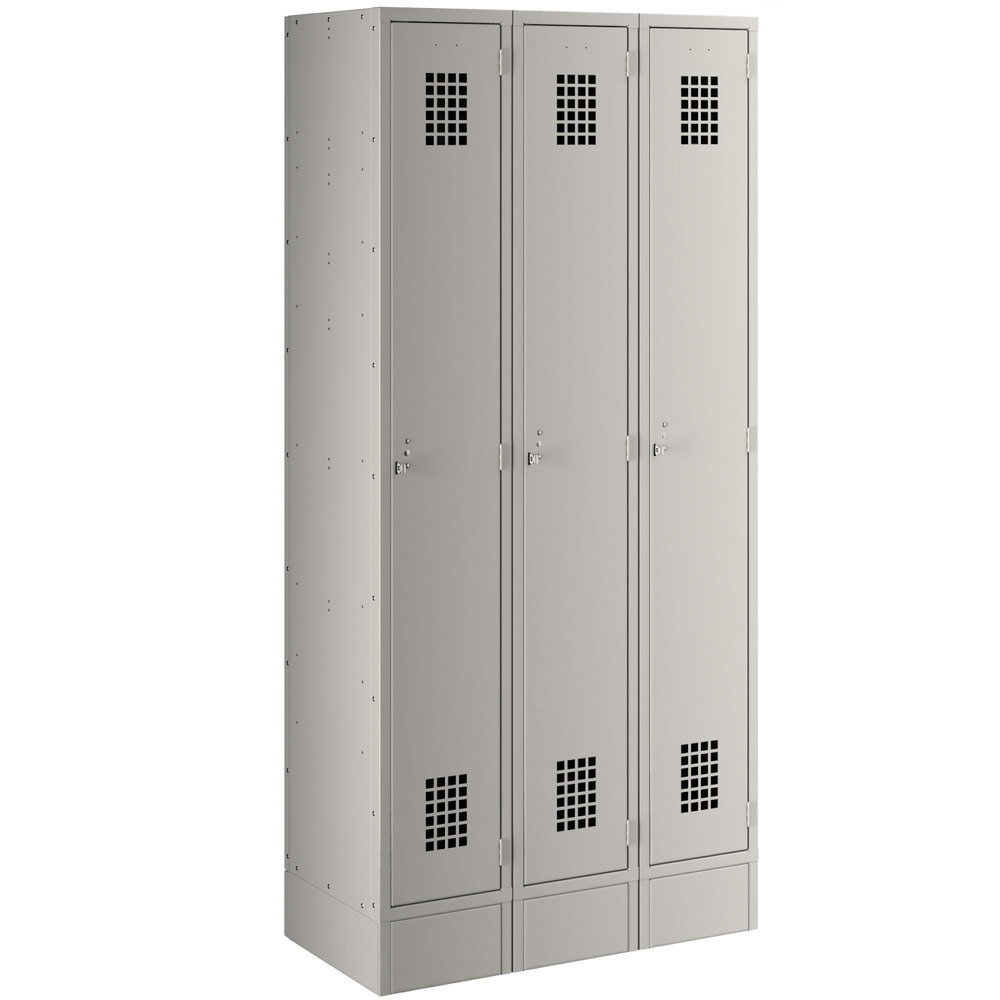 Regency Space Solutions Beige 36" x 18" x 78" 3 Wide, 1 Tier Locker ...