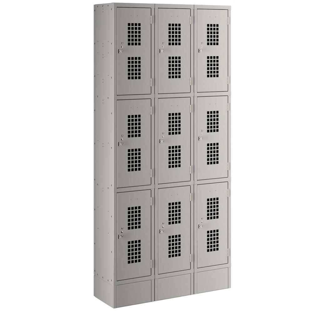 Regency Space Solutions Beige 36" x 12" x 78" 3 Wide, 3 Tier Locker ...
