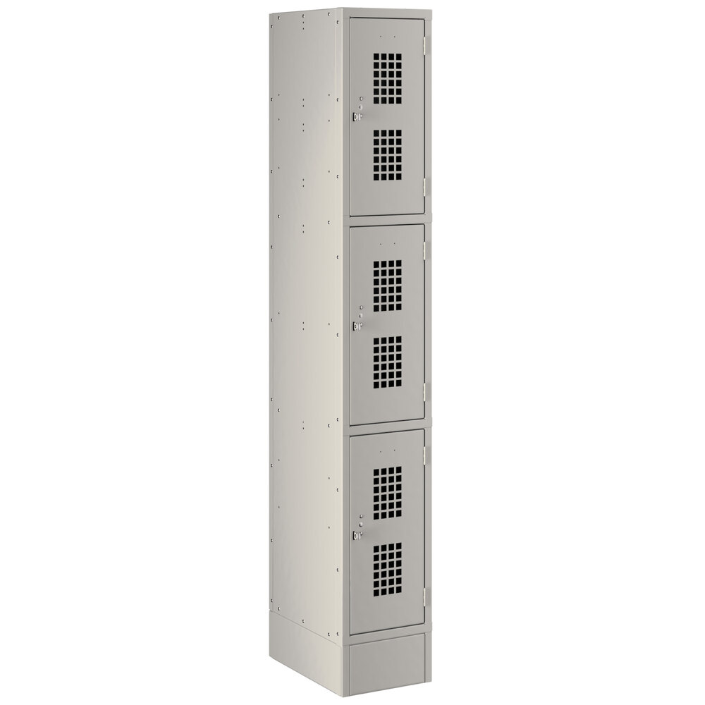Regency Space Solutions Beige 12" x 18" x 78" Single, 3 Tier Locker ...