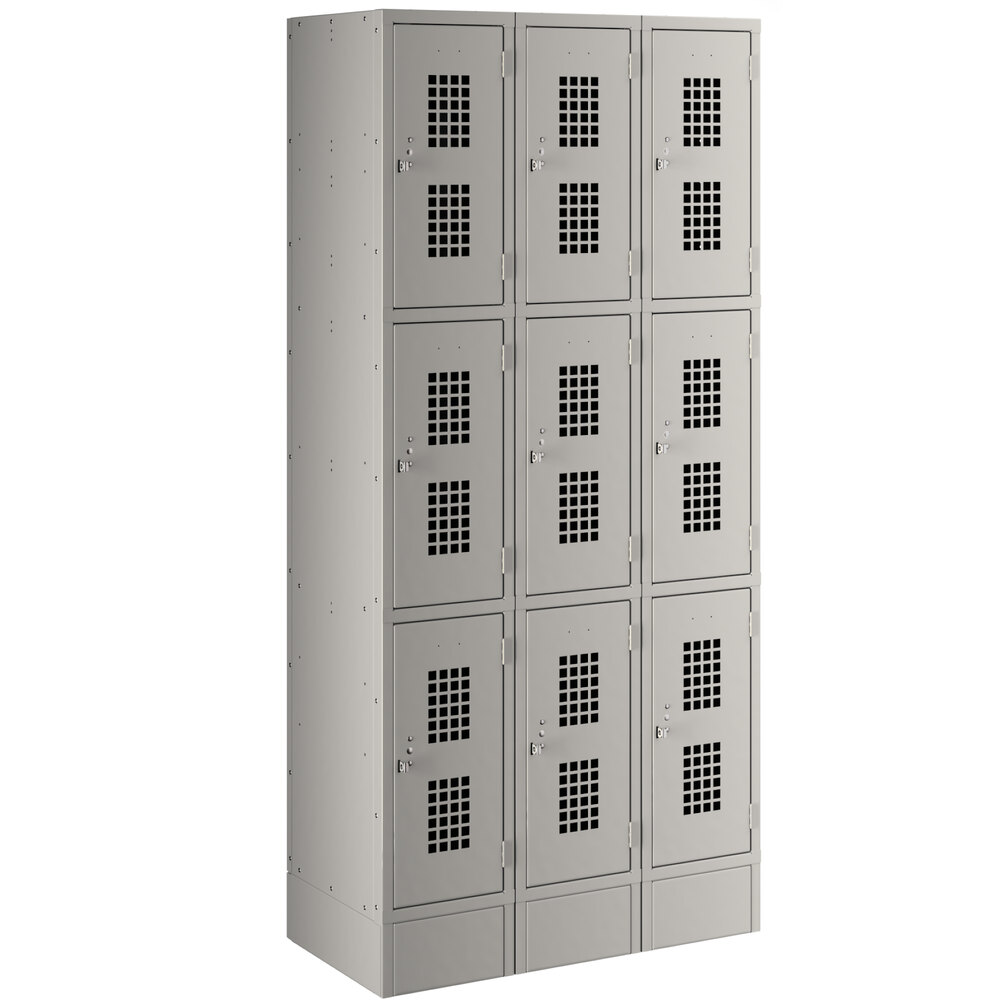 Regency Space Solutions Beige 36" x 18" x 78" 3 Wide, 3 Tier Locker ...