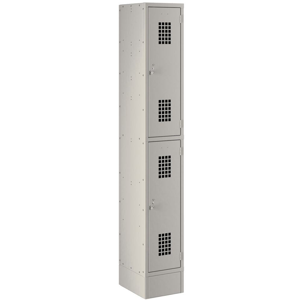 Regency Space Solutions Beige 12" x 15" x 78" Single, 2 Tier Locker ...