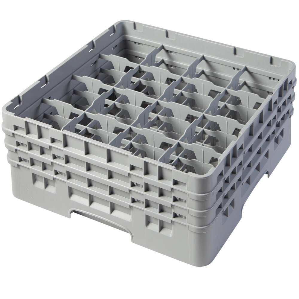 Cambro 16S638151 Camrack 6 7/8" High Customizable Soft Gray 16 ...