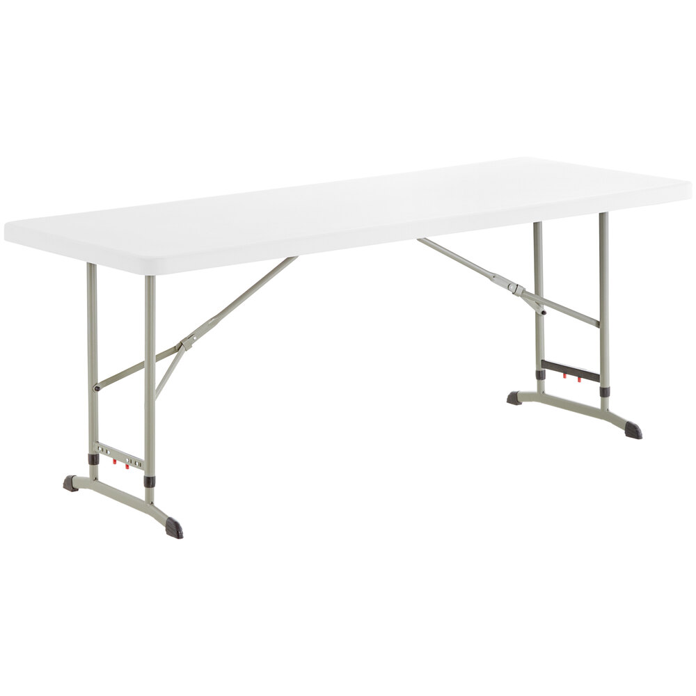 Lancaster Table & Seating 30" x 72" Granite White Heavy-Duty Blow ...