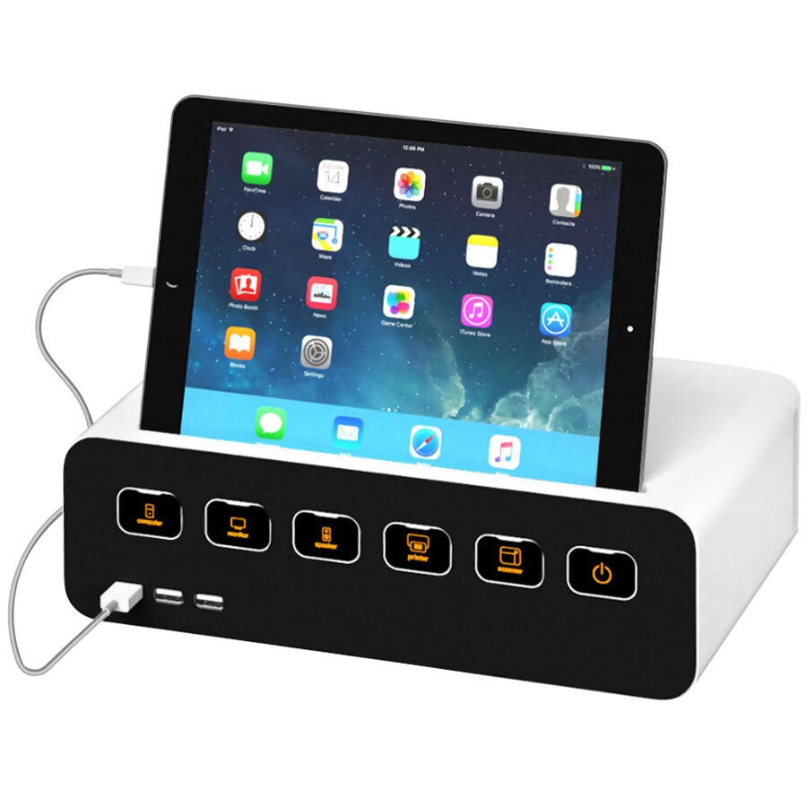 Kantek PowerCentral CM1100 11 7/8" x 6 3/4" x 3 1/2" Cable Management ...