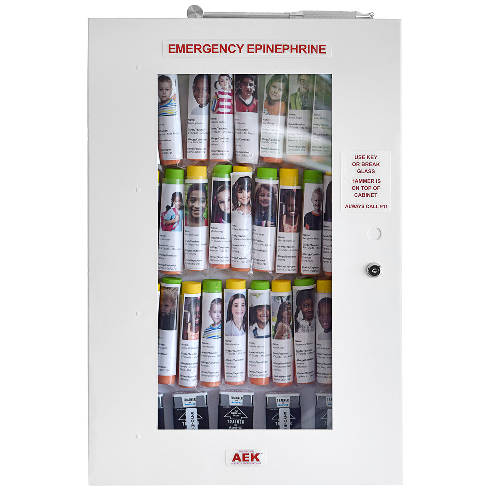 Surface Mount Allergy Emergency Kit Epinephrine Cabinet