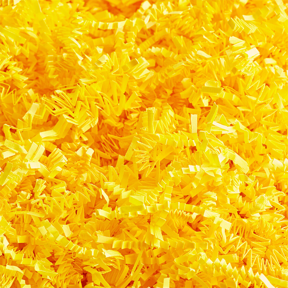 Spring-Fill Yellow Crinkle Cut™ Paper Shred - 10 lb.