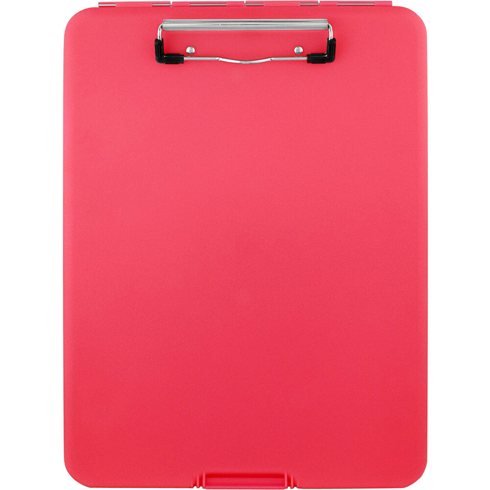 Saunders SlimMate 13 3/4" x 9 1/2" Red Plastic Storage Clipboard with 1 ...