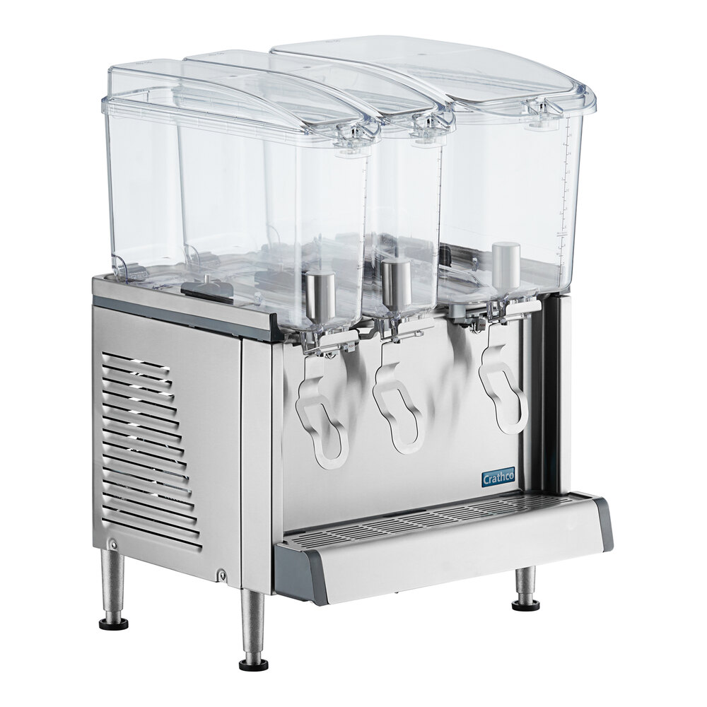 Crathco Triple Bowl Premix Cold Beverage Dispenser with (1) 4.75 Gallon ...