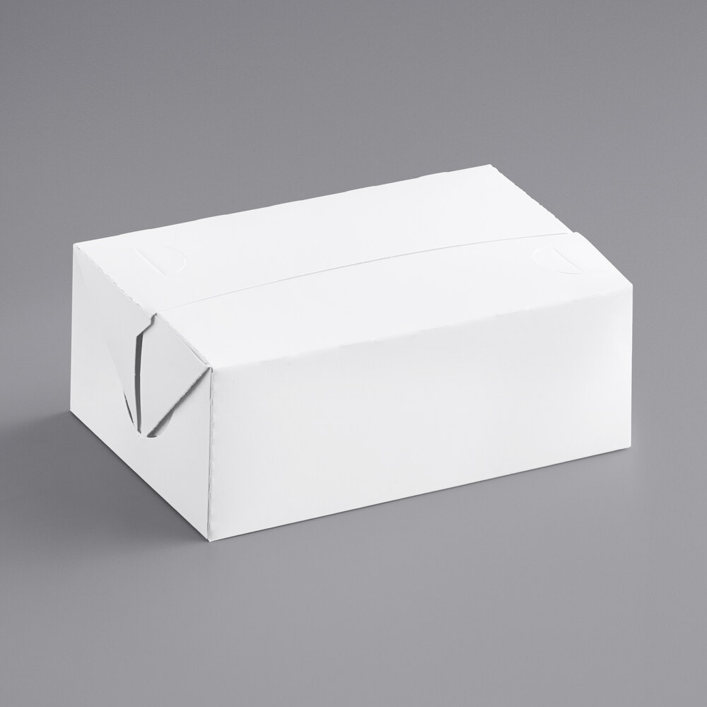 Choice 7" x 4 1/2" x 2 3/4" White Customizable Take Out Lunch / Snack ...