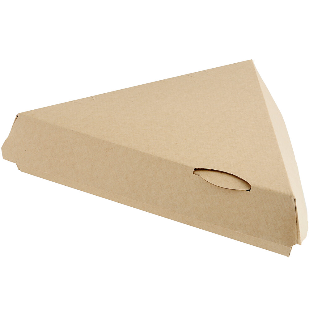 Single Slice Pizza Box, Recycled Corrugated Kraft by Sabert