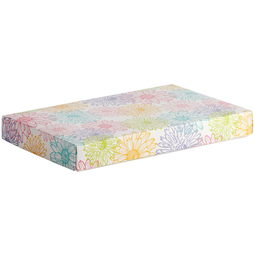 1 lb. Floral Spring Candy Boxes (2-Piece) - 250/Case