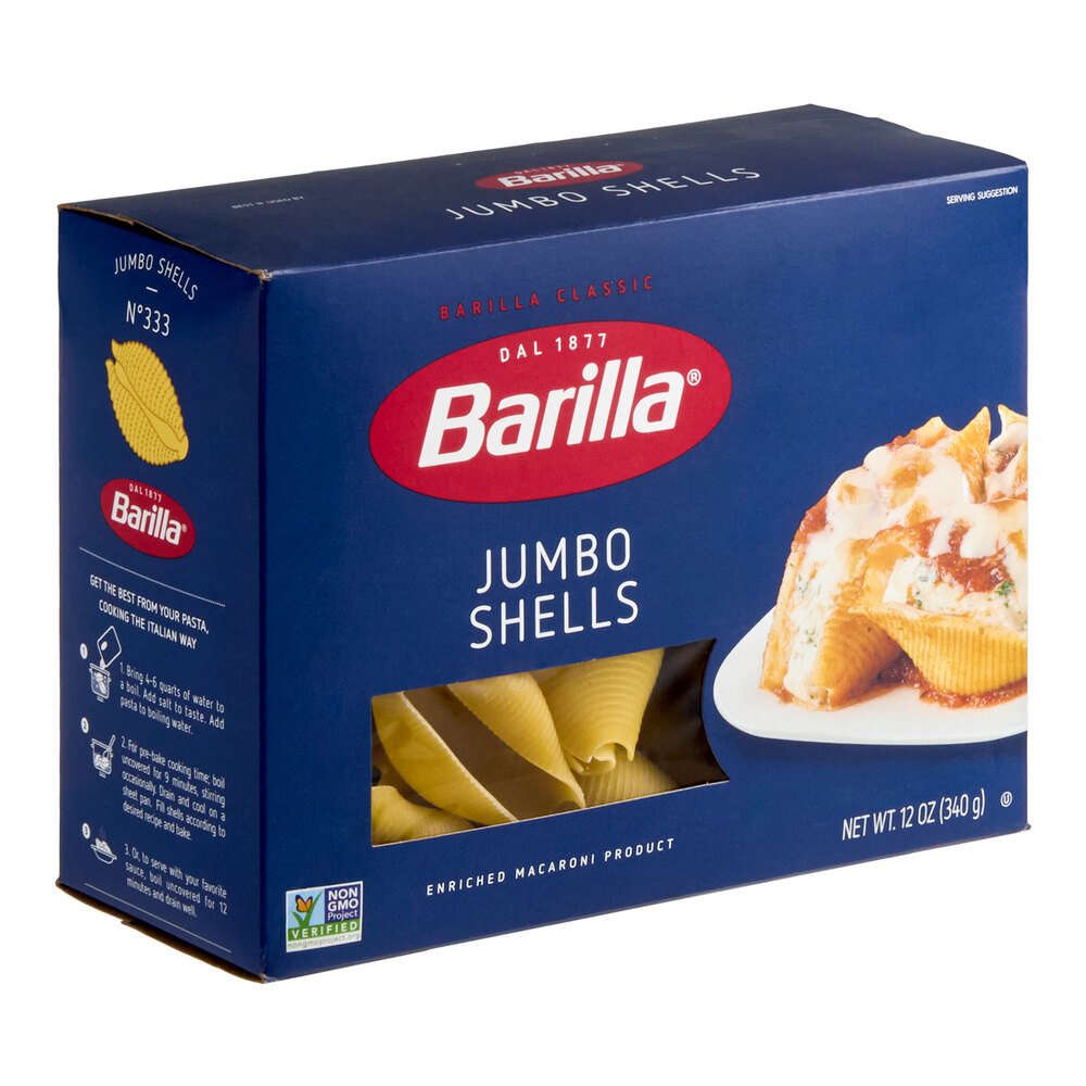 Barilla Jumbo Shells Pasta 12 oz. - 12/Case