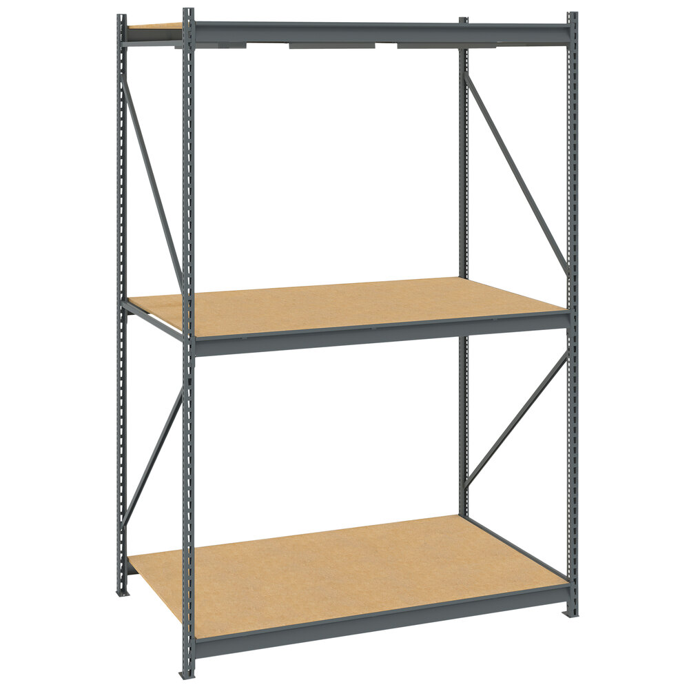 Tennsco 48 X 72 X 120 Dark Gray Bulk Storage Rack Unit With Tennsco 48 X 72 X 120 Dark Gray Bulk Storage Rack Unit With