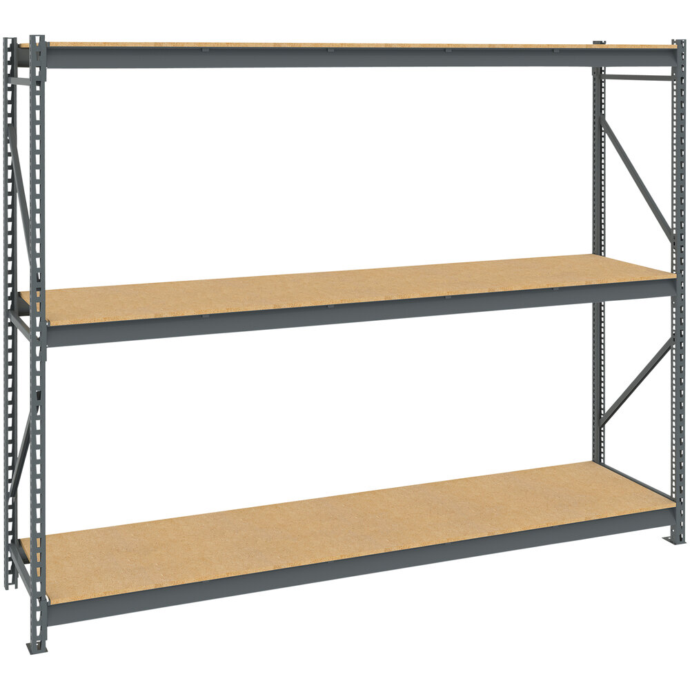 Tennsco 24" x 96" x 84" Medium Grey Bulk Storage Rack Unit with ...