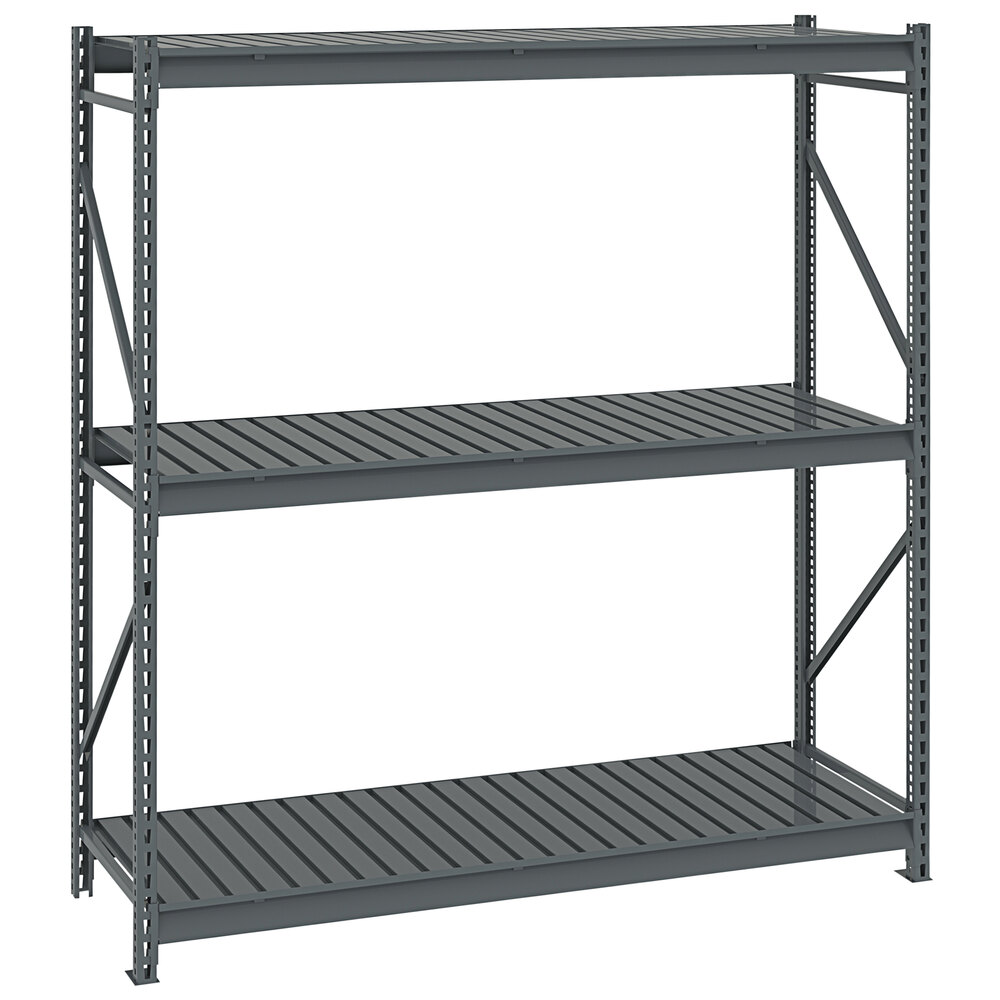 Tennsco 24" x 72" x 84" Medium Grey Bulk Storage Rack Unit with ...