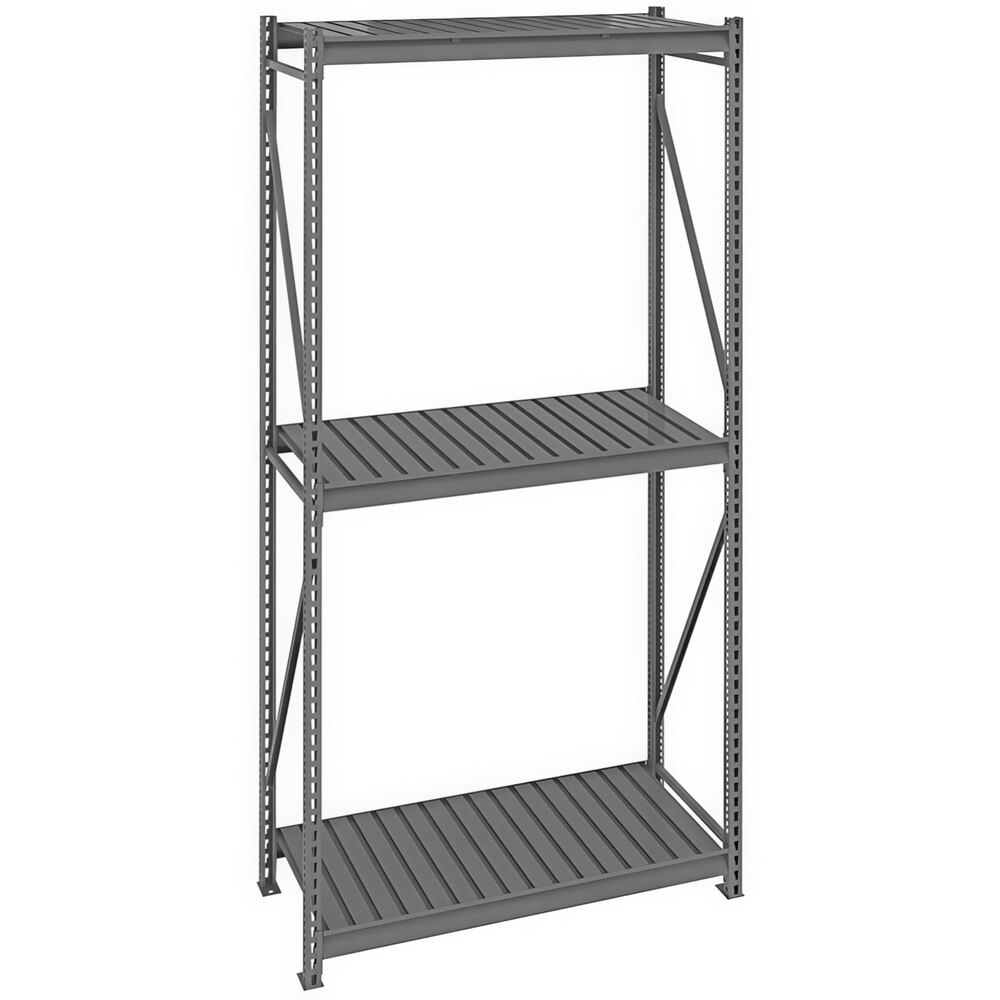 Tennsco 24" x 48" x 120" Medium Gray Bulk Storage Rack Unit with ...