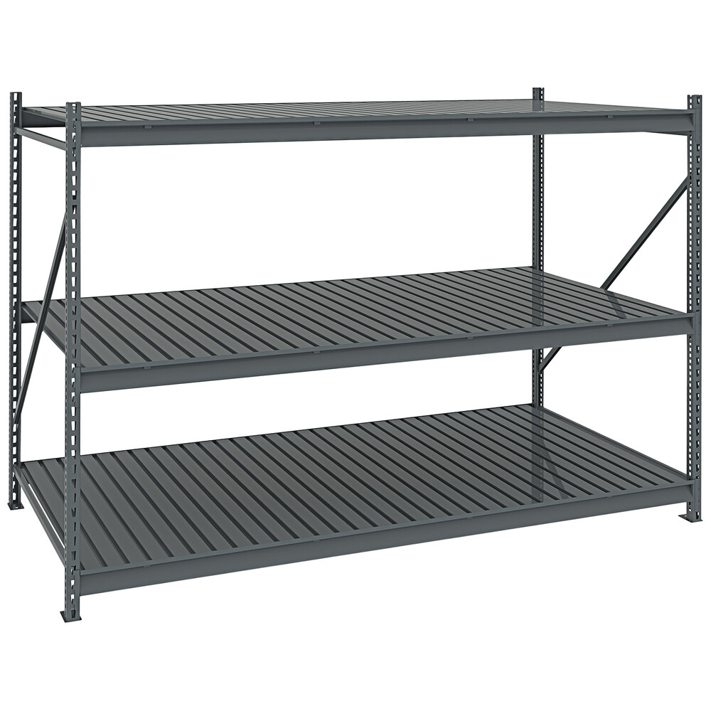Tennsco 48" x 96" x 72" Medium Grey Bulk Storage Rack Unit with ...