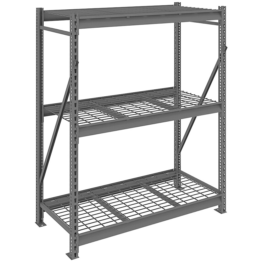 Tennsco 24" x 48" x 72" Dark Gray Bulk Storage Rack Unit with Wire ...