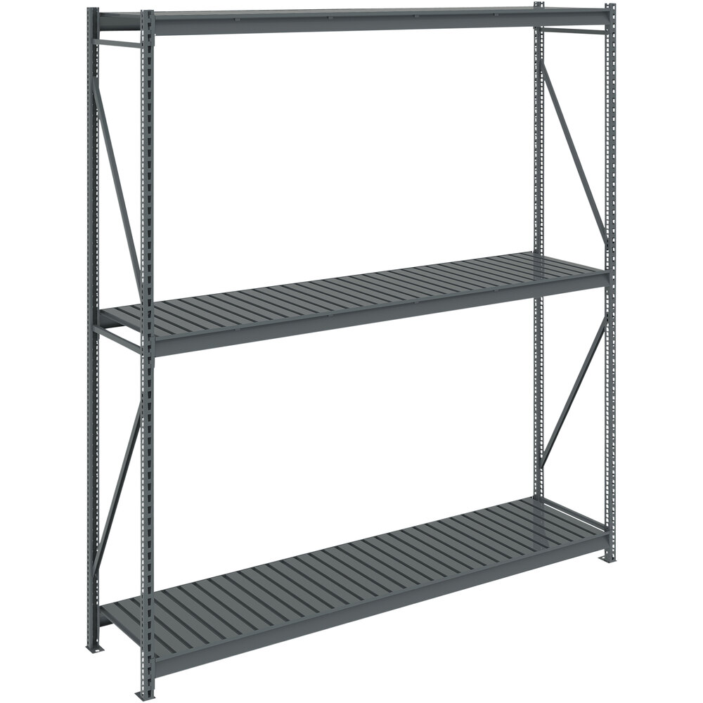 Tennsco 24" x 96" x 120" Medium Grey Bulk Storage Rack Unit with ...